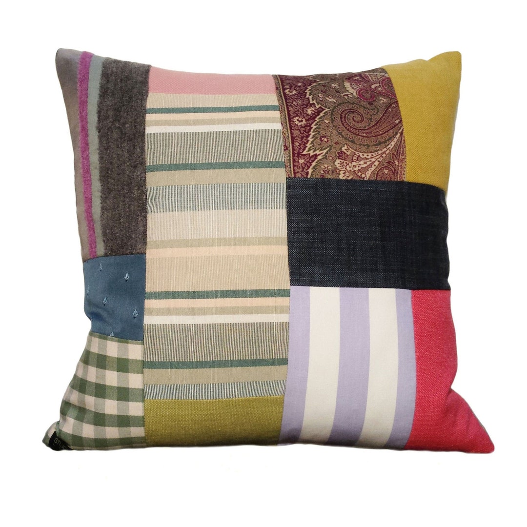 COLOUR BLOCK Pillow No.07 --handmade One-of-a-kind Cushion--modern ...