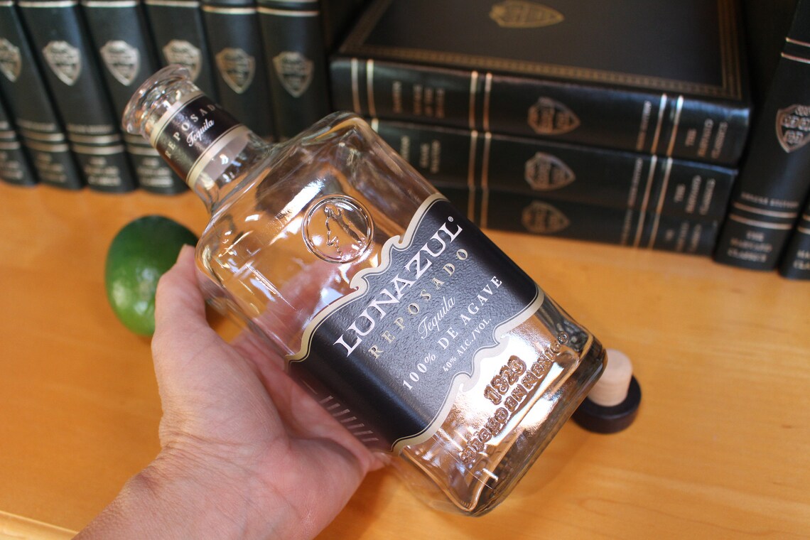 ONE 1 EMPTY 750 Ml Lunazul Reposado Agave Tequila Bottle Etsy