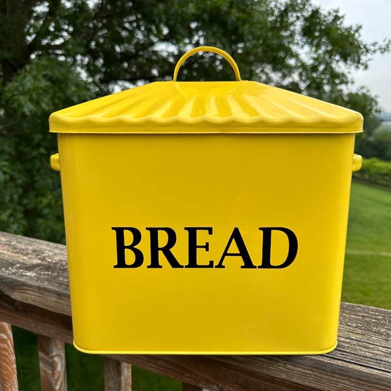 Yellow Bread Box - Etsy