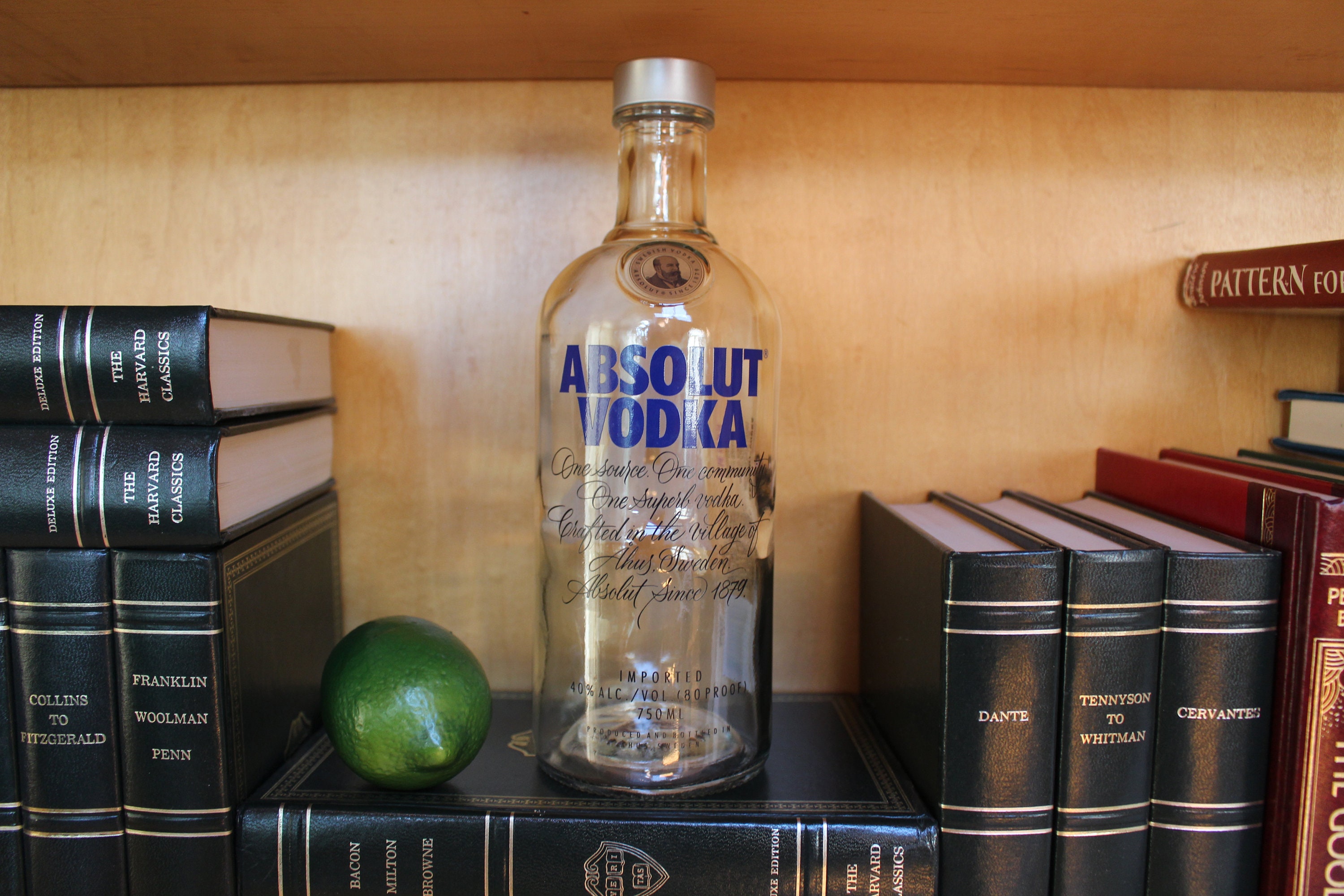 ONE 1 EMPTY 750 Ml Absolut Vodka Bottle With Silver Lid - Etsy