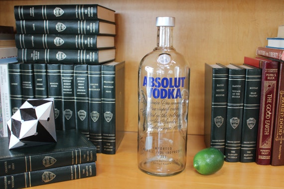 ONE 1 EMPTY 1750 Ml 1.75 L Absolut Vodka Bottle With - Etsy