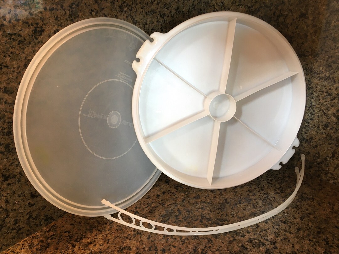 Vintage Tupperware 6-section, White Divided Serving / Party Tray (#405 ...
