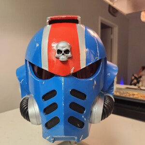 Warhammer 40K Space Marine Helmet- Fully Completed Wearable, Painted ...