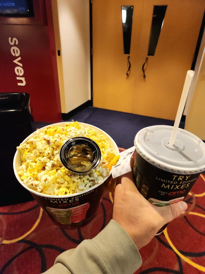 Popcorn Bucket Handle: Hands-free Movie Theater Snack Carrier - 2 or 4 ...