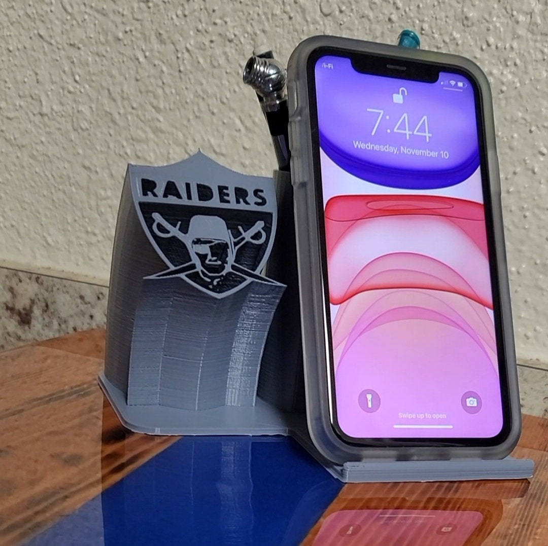 Las Vegas Raiders Pen and Phone Holder for Your Desk - Etsy