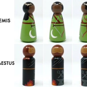 Greek Gods and Goddesses Peg Dolls (*made to Order*) - Etsy