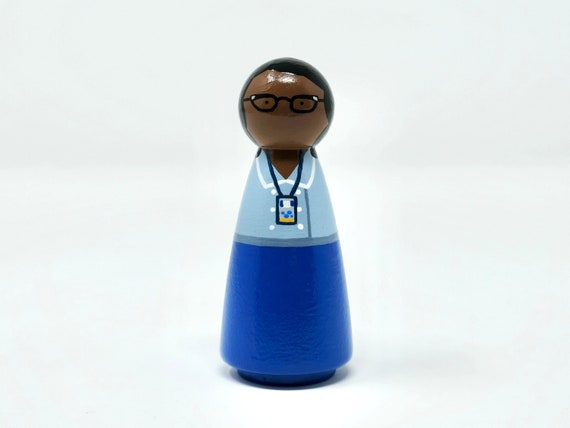 Katherine Johnson Peg Doll made to Order - Etsy