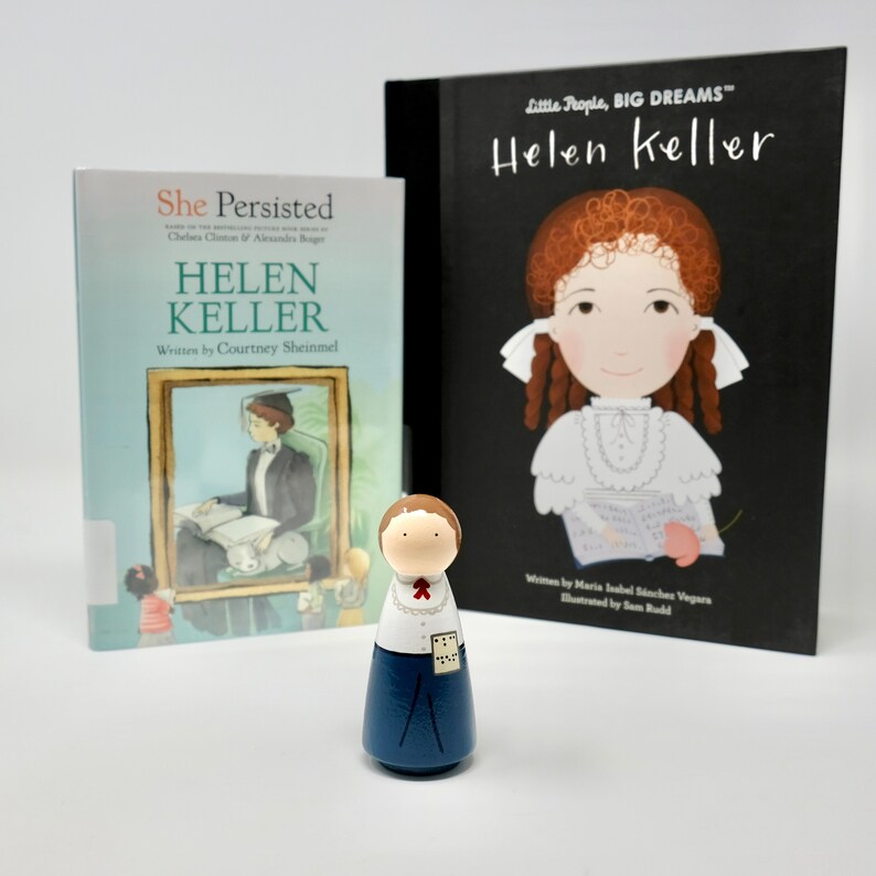 Helen Keller Peg Doll made to Order - Etsy