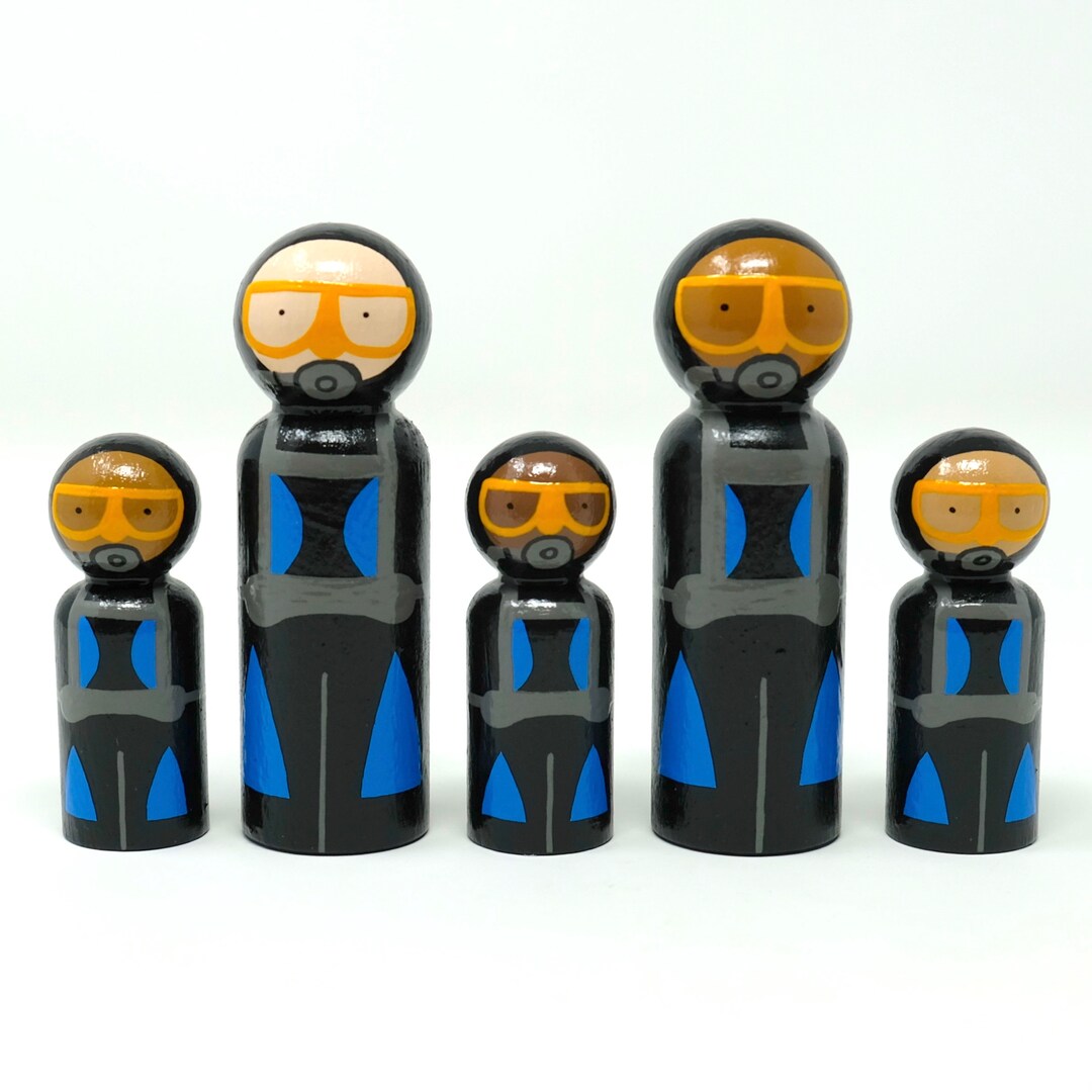 Scuba Diver Peg Doll With Custom Skin Tones (*made to Order*) - Etsy
