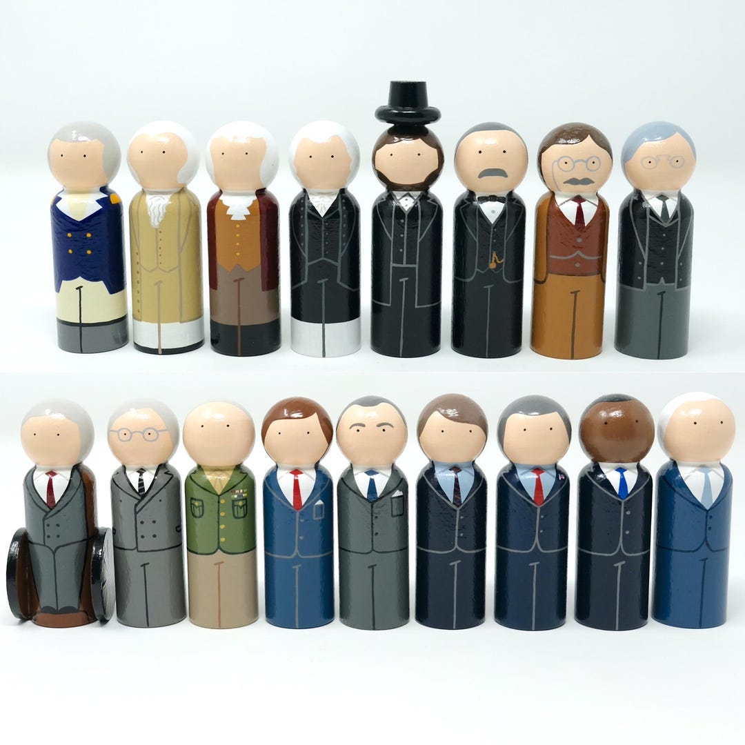 U.S. Presidents Peg Dolls (*made to Order*) - Etsy