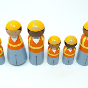 Construction Worker Peg Doll (*made to Order*) - Etsy