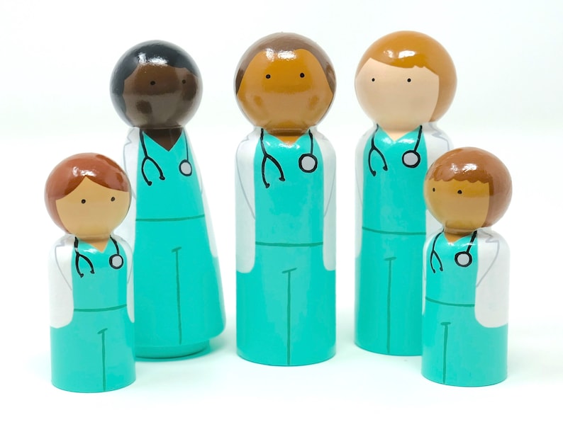 Doctor Peg Dolls (*made to Order*) - Etsy
