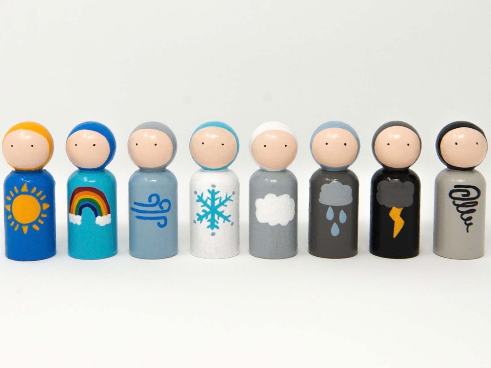 Weather Gnomes Peg Doll Set (*made to Order*) - Etsy