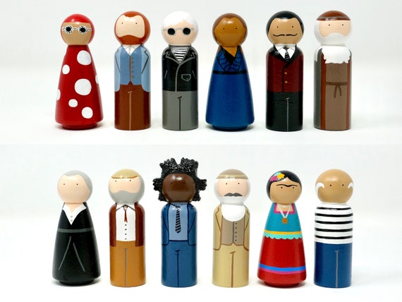 Famous Artists Peg Dolls made to Order - Etsy