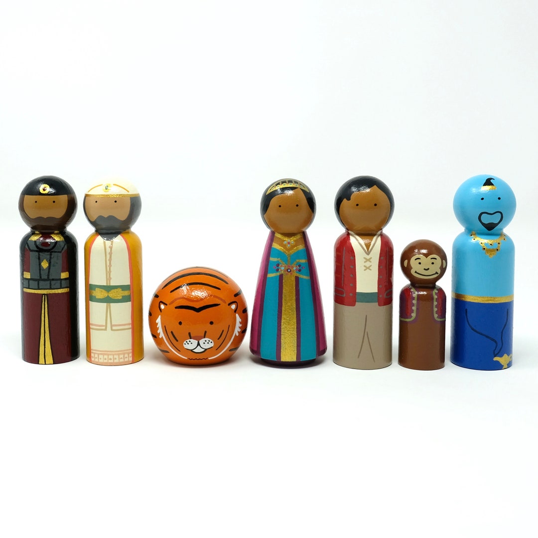 Aladdin Classic Folk Tale Peg Doll Set (*made to Order*) - Etsy