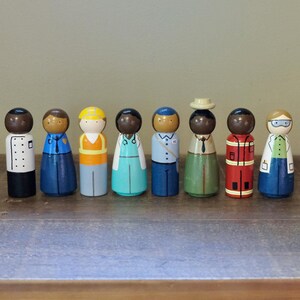 Police Officer / My Community / When I Grow up Peg Dolls - Etsy