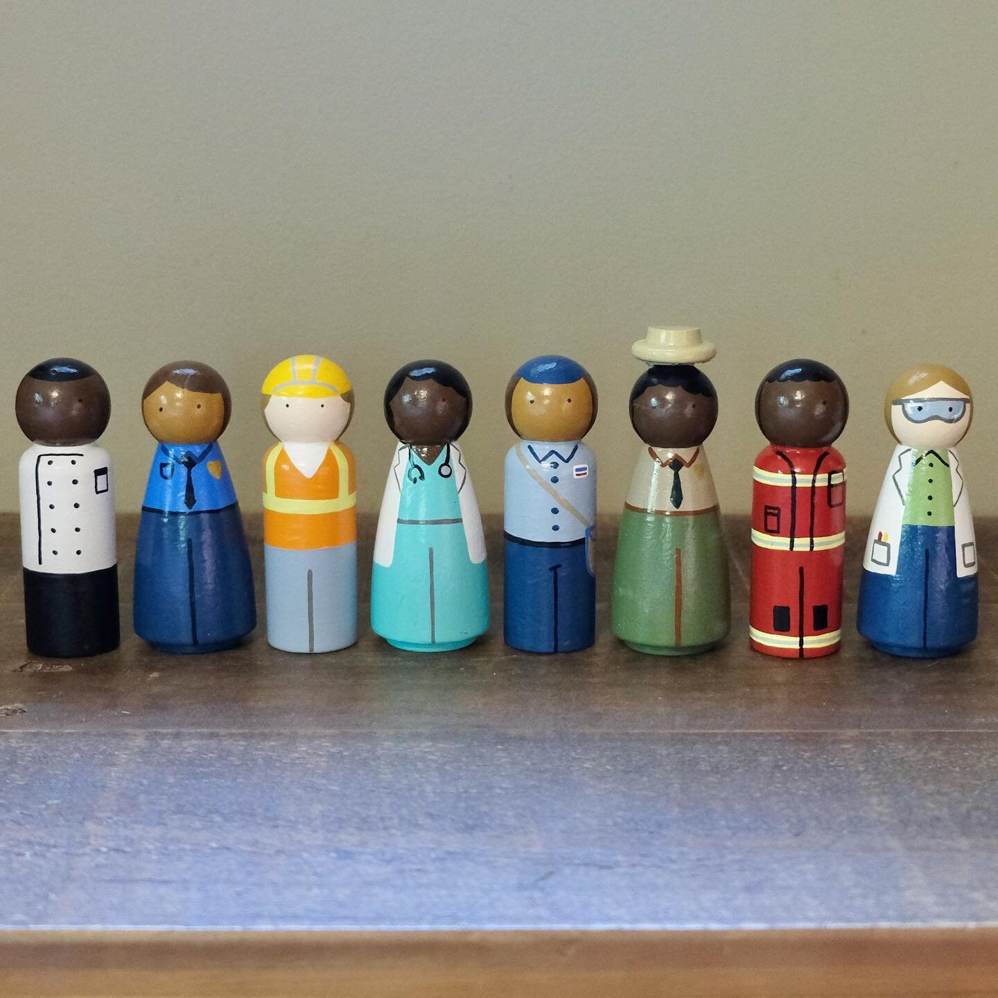 Police Officer / My Community / When I Grow up Peg Dolls - Etsy