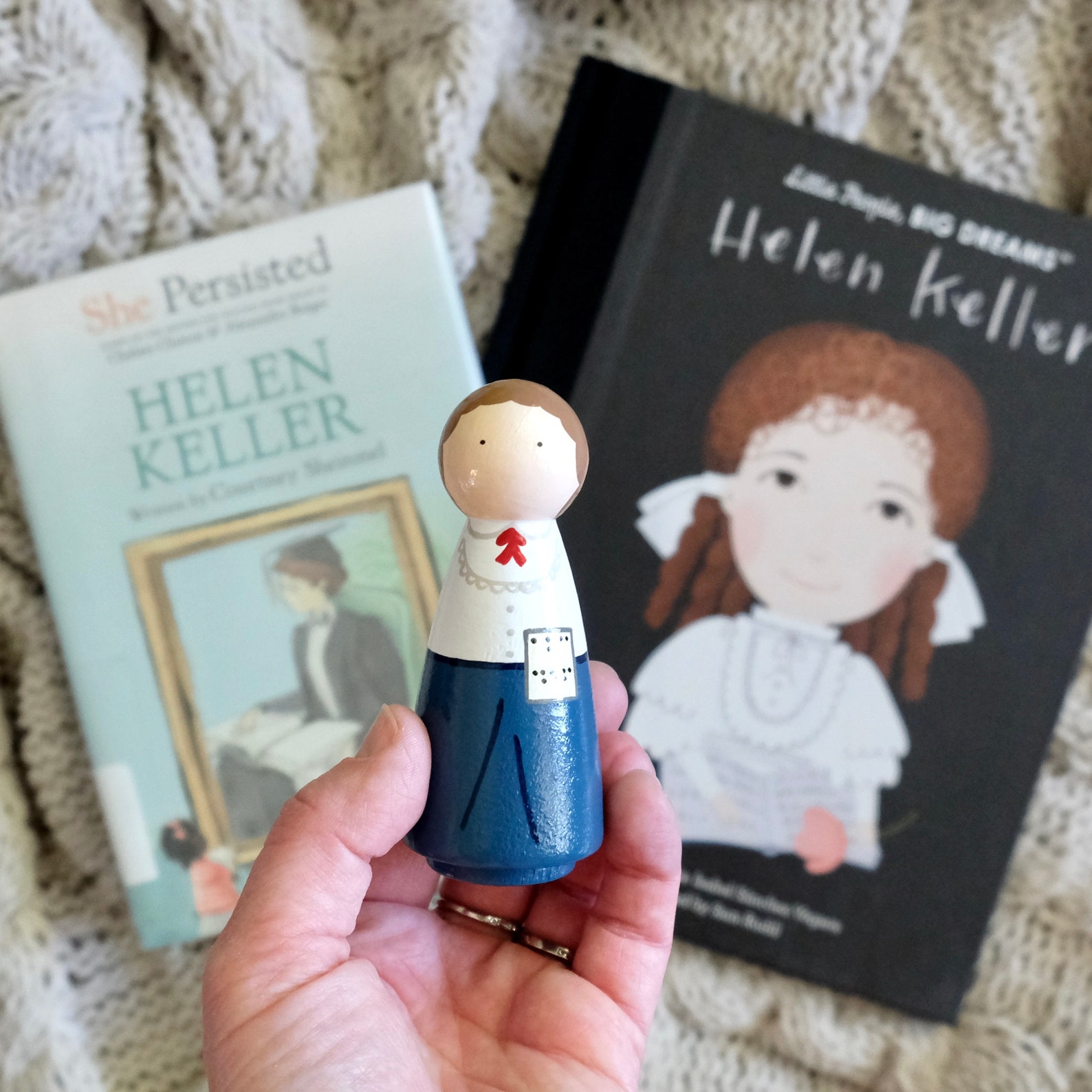 Helen Keller Peg Doll (*made to Order*) - Etsy
