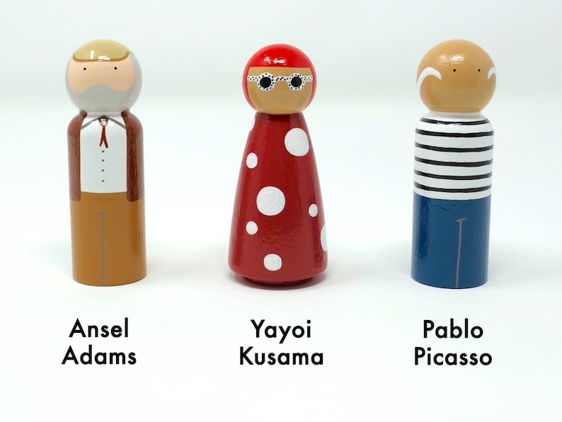Famous Artists Peg Dolls (*made to Order*) - Etsy