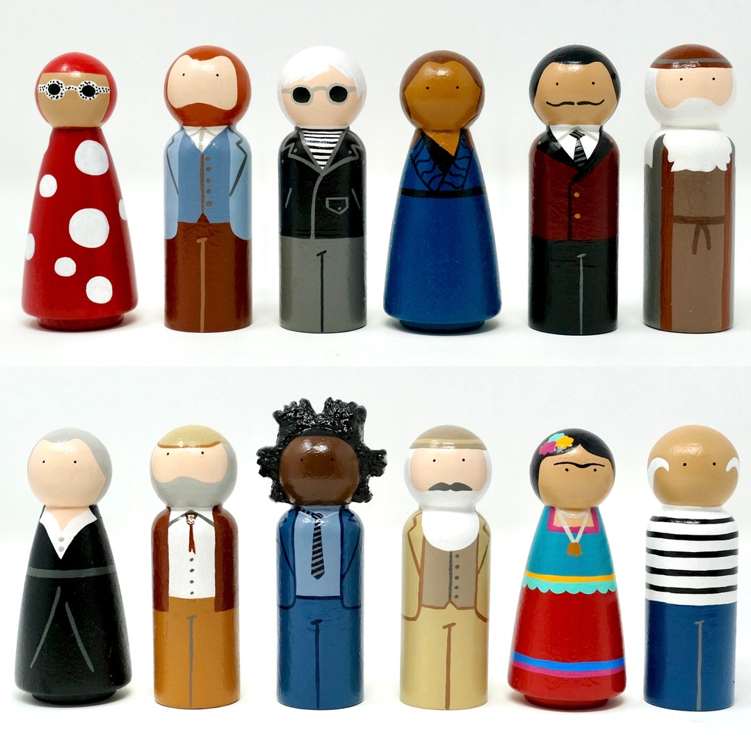 Famous Artists Peg Dolls made to Order - Etsy