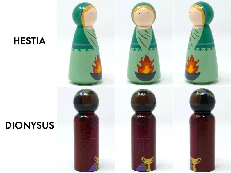 Greek Gods and Goddesses Peg Dolls (*made to Order*) - Etsy