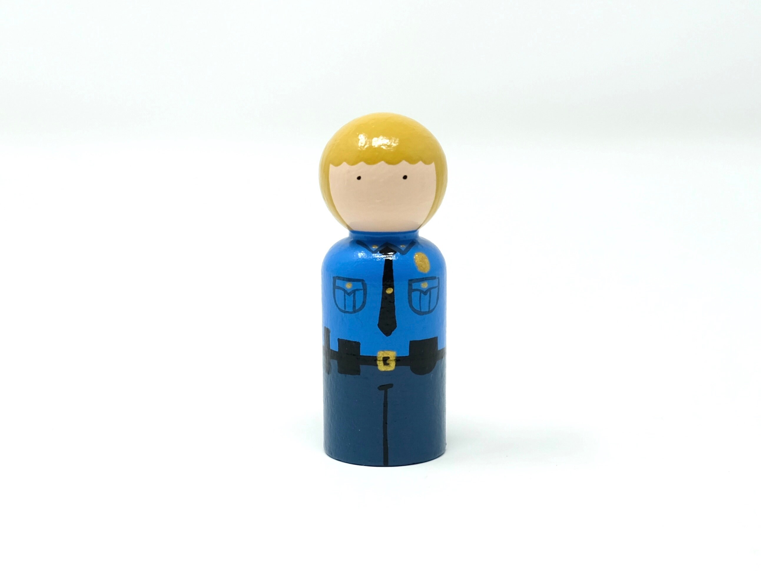 Police Officer Peg Dolls (*made to Order*) - Etsy