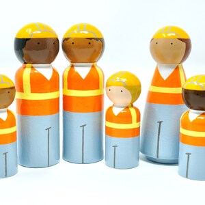 Construction Worker Peg Doll (*made to Order*) - Etsy