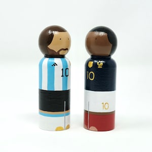 Lionel Messi & Kylian Mbappé World Cup 2022 Soccer Argentina V. France ...