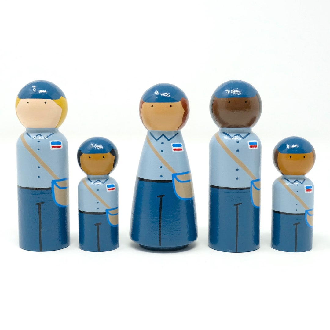 Mail Carrier / Postal Worker Peg Dolls (*made to Order*) - Etsy