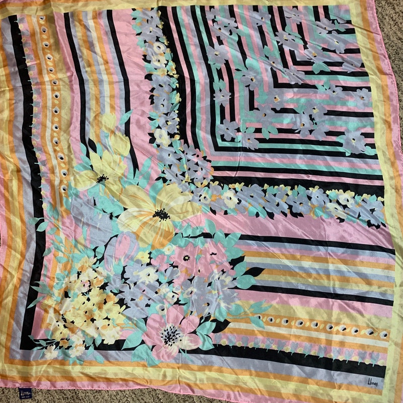 Large Square Scarf Pastel - Etsy