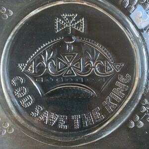Vintage Glass Collectible Commemorative King George VI Coronation Plate ...