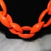 Retro Orange Vintage Large Link Chain Necklace Adjustable Interlocking ...