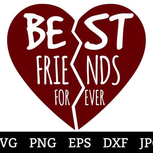 Best Friends Heart Svg - Etsy