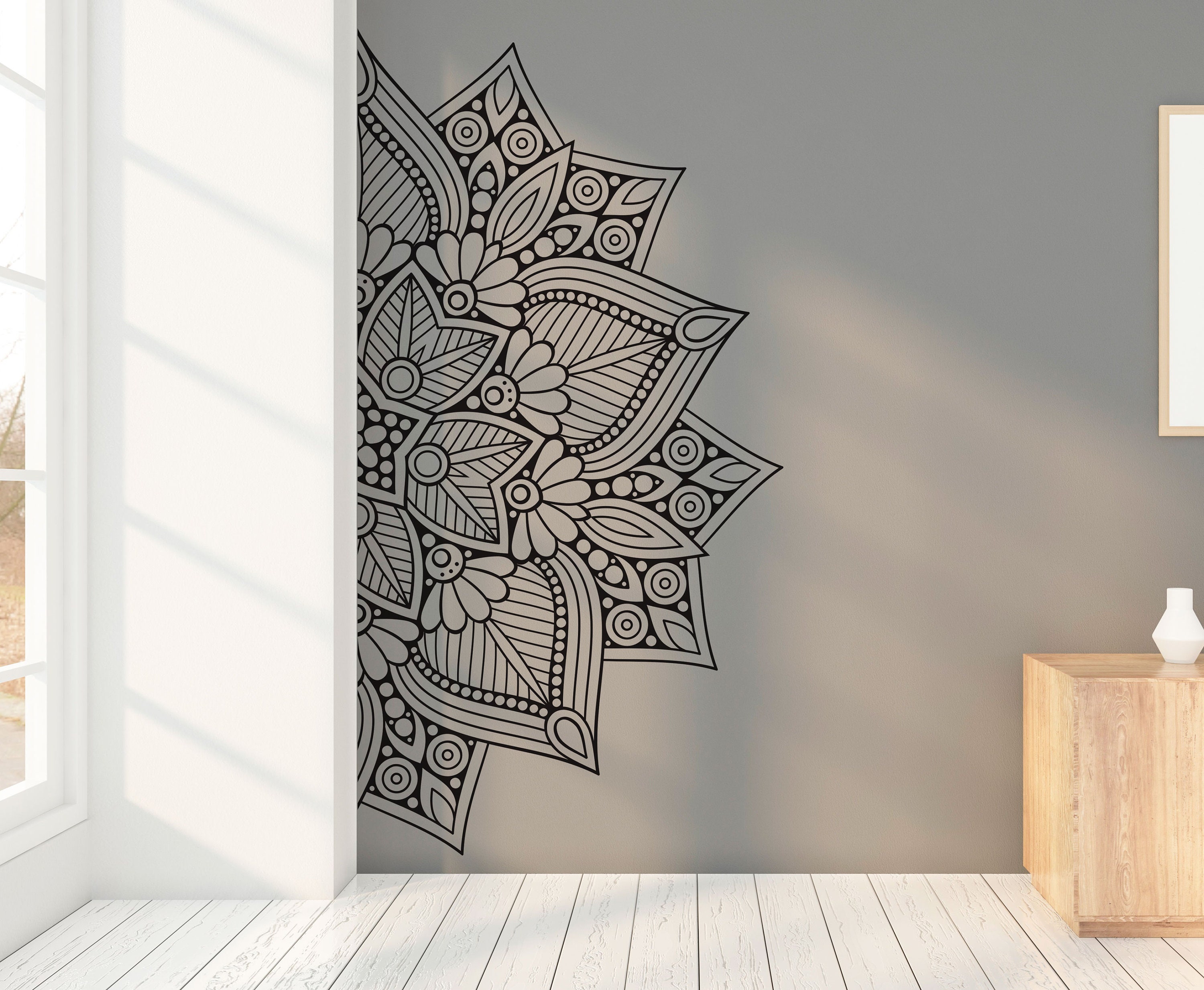 Mandala Wall Art Decal for Indoor & Outdoor Use Mandala Wall | Etsy