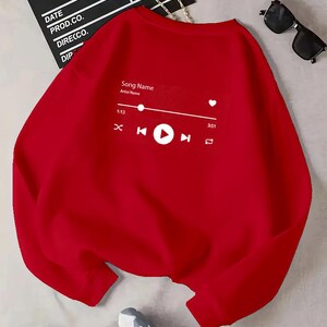 Customizable Song Sweatshirt, Design Your Own Playlist Vibes With ...
