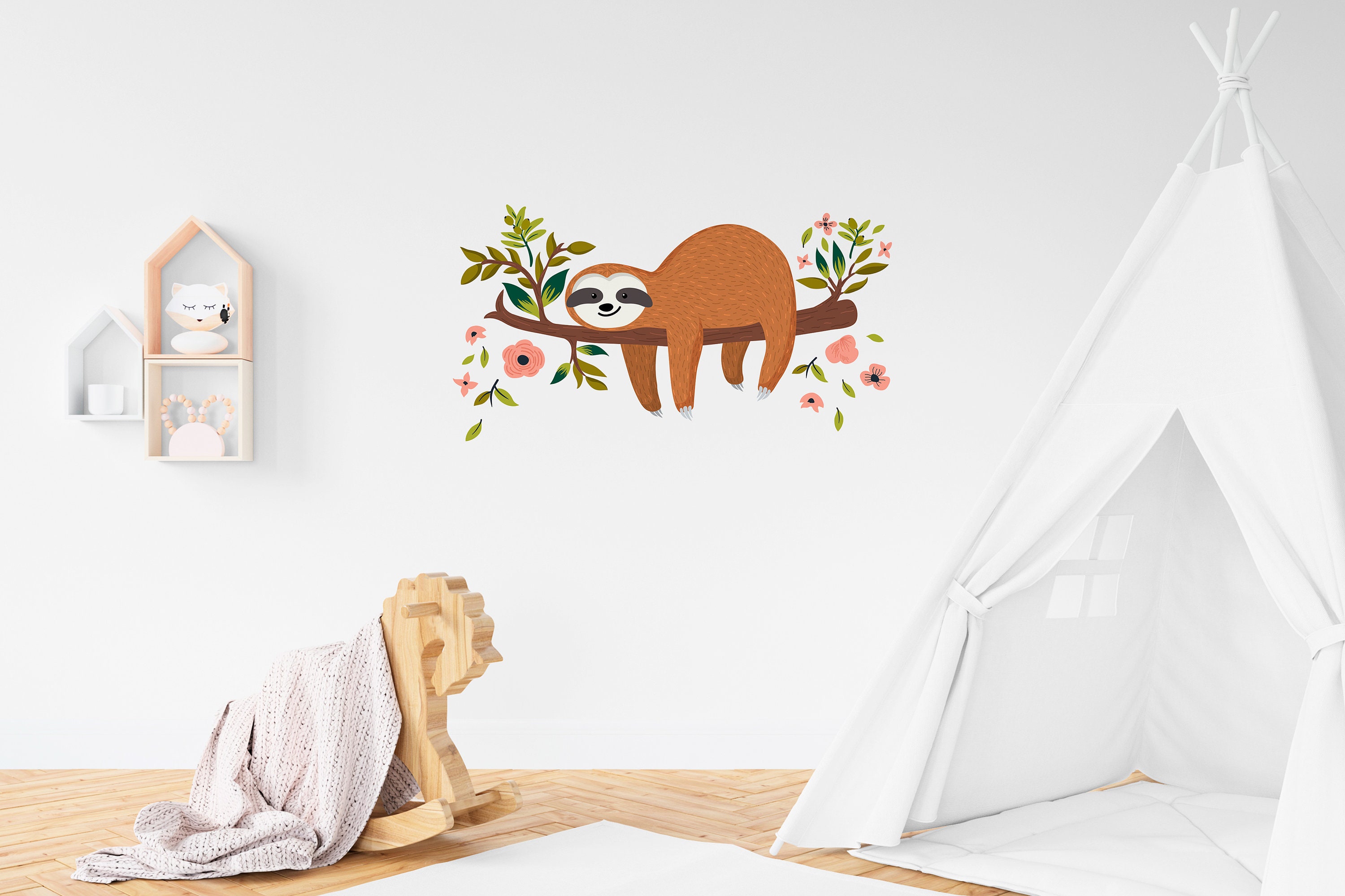 Sloths and Tree Wall Decal Wall Decoration Stickers for - Etsy