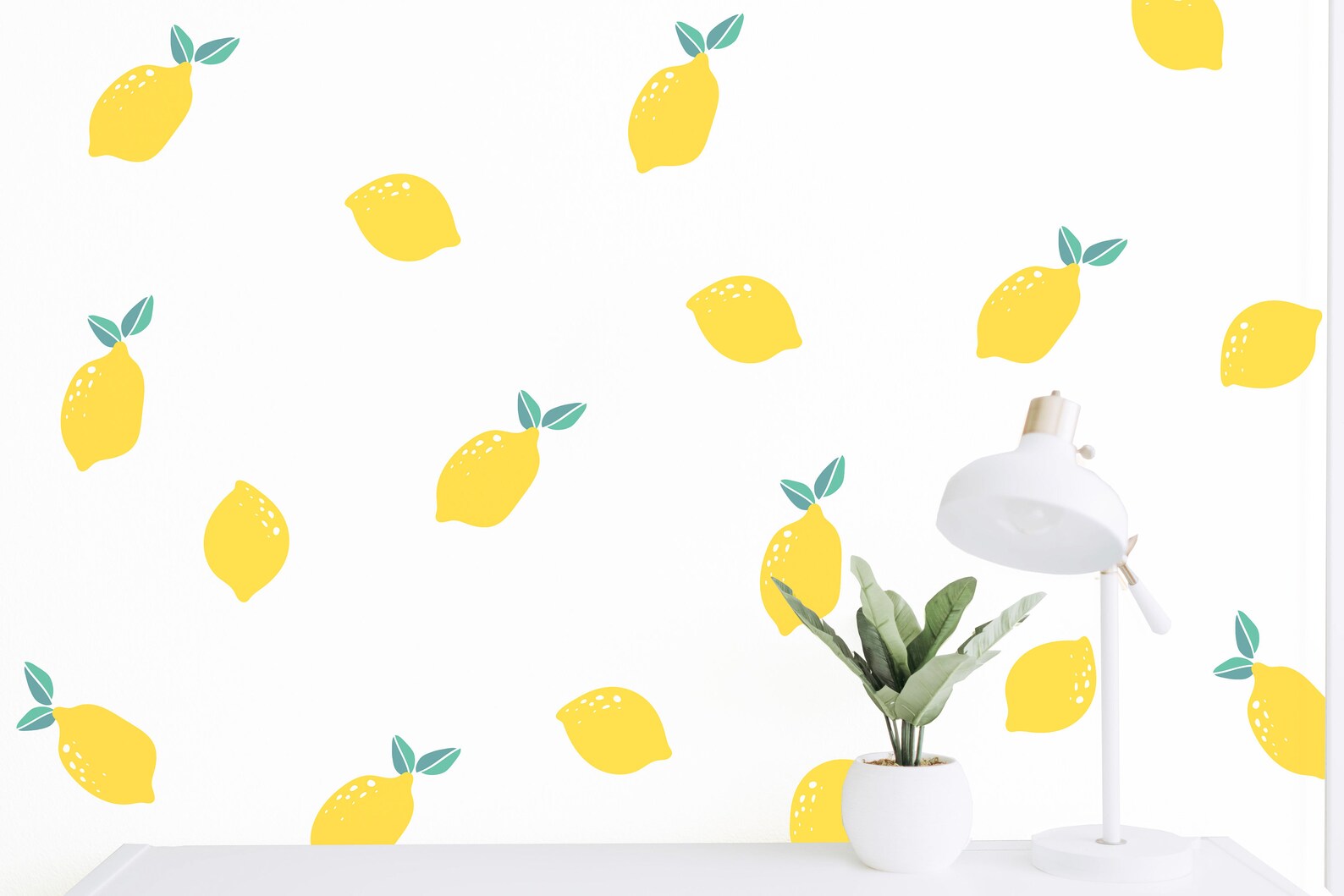Lemon Wall Decals Lemon Sticker Hand Drawn Decal Kitchen - Etsy