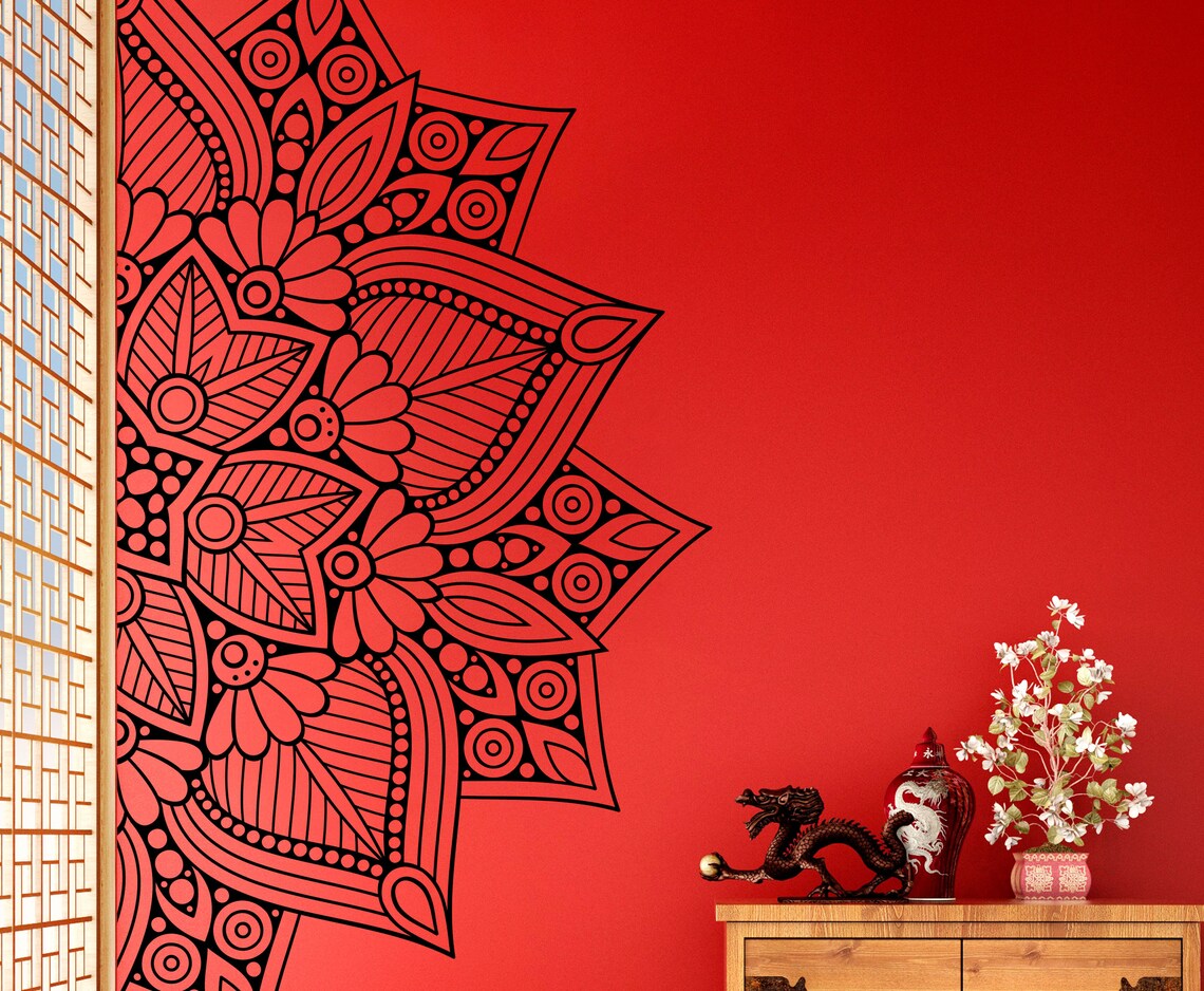 Mandala Wall Art Decal for Indoor & Outdoor Use Mandala Wall | Etsy