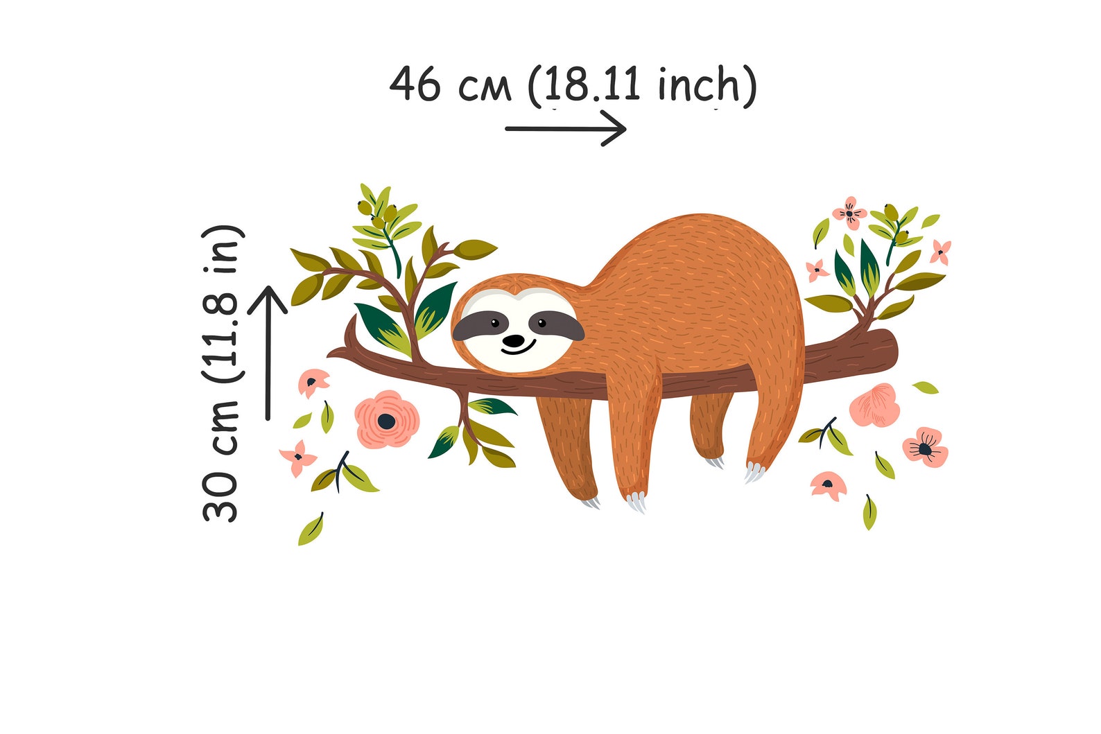 Sloths and Tree Wall Decal Wall Decoration Stickers for | Etsy