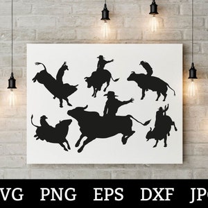 Bull Rider Svg Rodeo Svg Bull Svg Bull Riding Svg Bull Rider Cut File ...