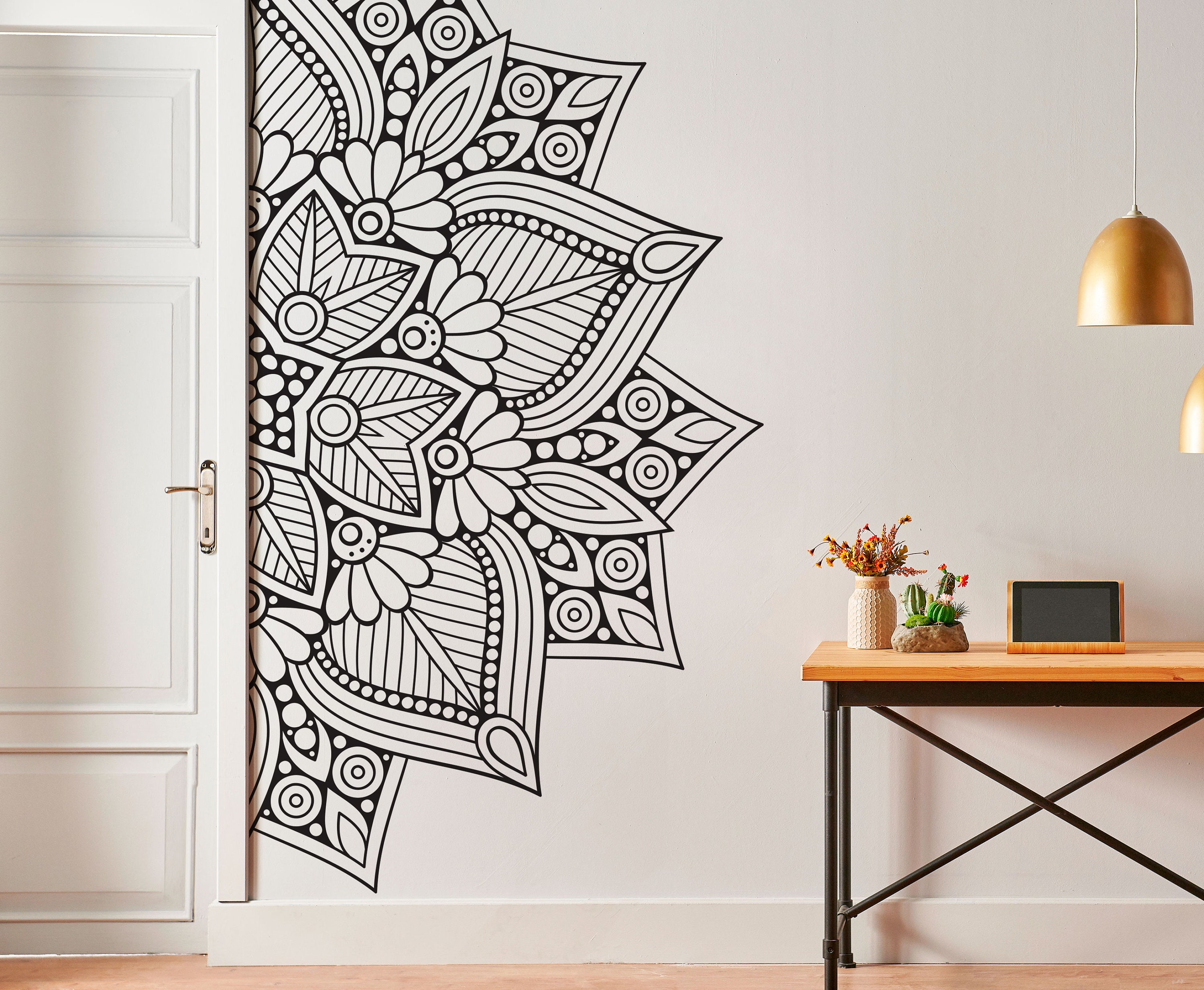 Mandala Wall Art Decal for Indoor & Outdoor Use Mandala Wall | Etsy