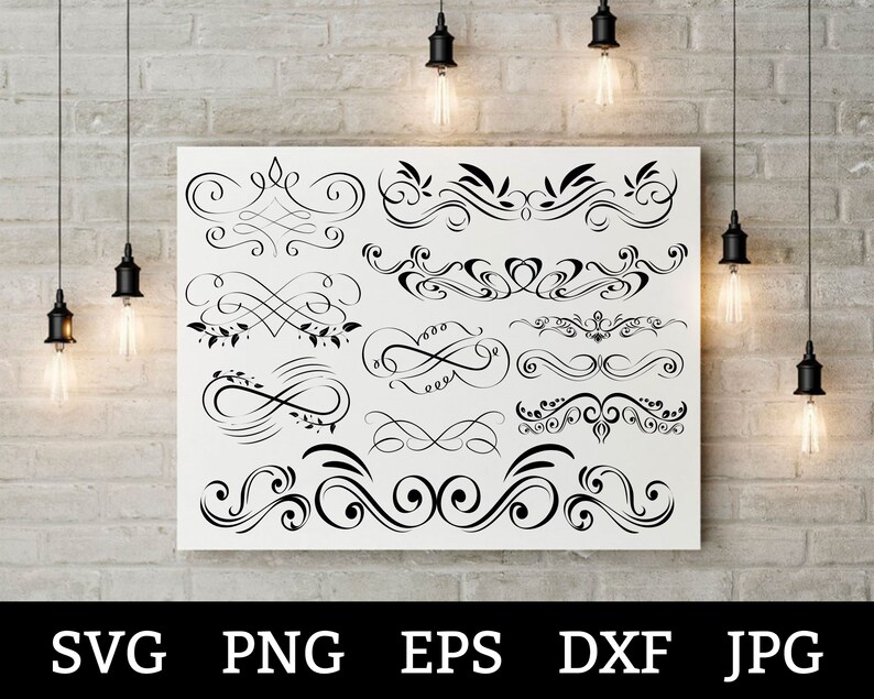 Lines SVG Line SVG Flourish SVG Floral Svg Dividers Svg Svg - Etsy ...