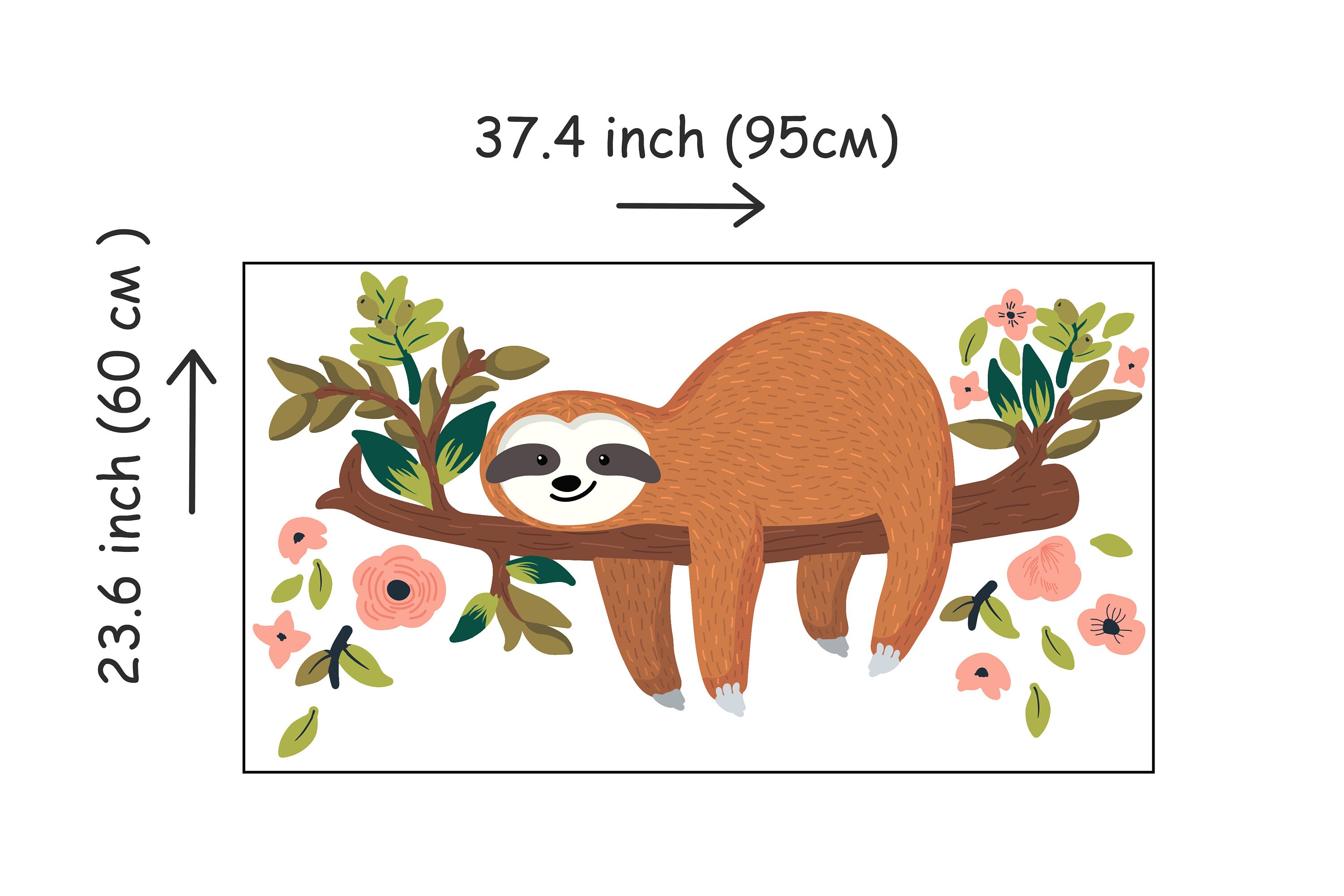 Sloths and Tree Wall Decal Wall Decoration Stickers for - Etsy