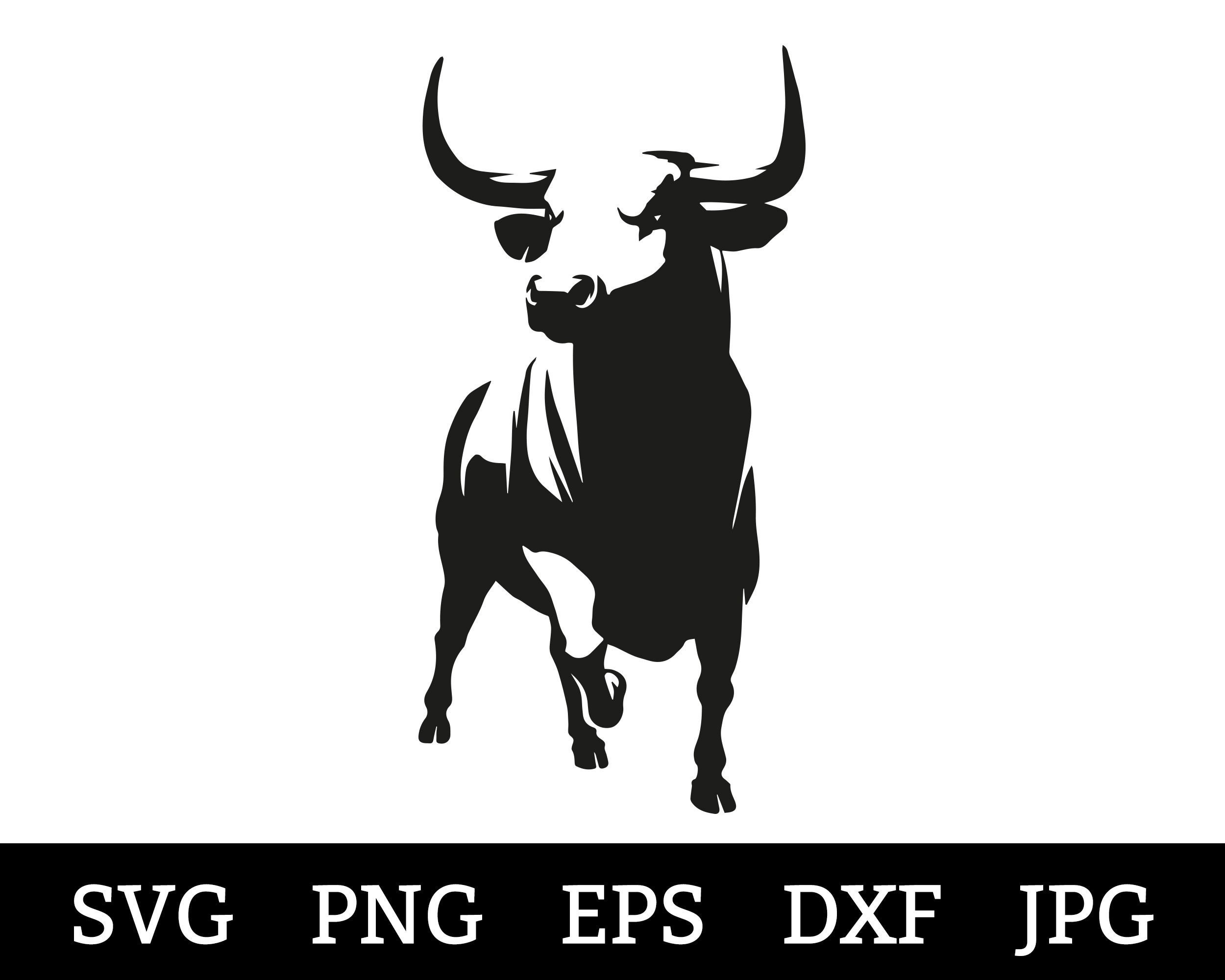 Bull SVG Bull Clipart Bull Cut Files for Silhouette Files - Etsy UK