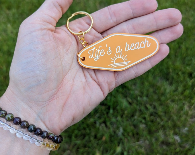 Summer Lovin' Retro Motel Keychain, Acrylic, Gift for Her, Backpack Tag ...