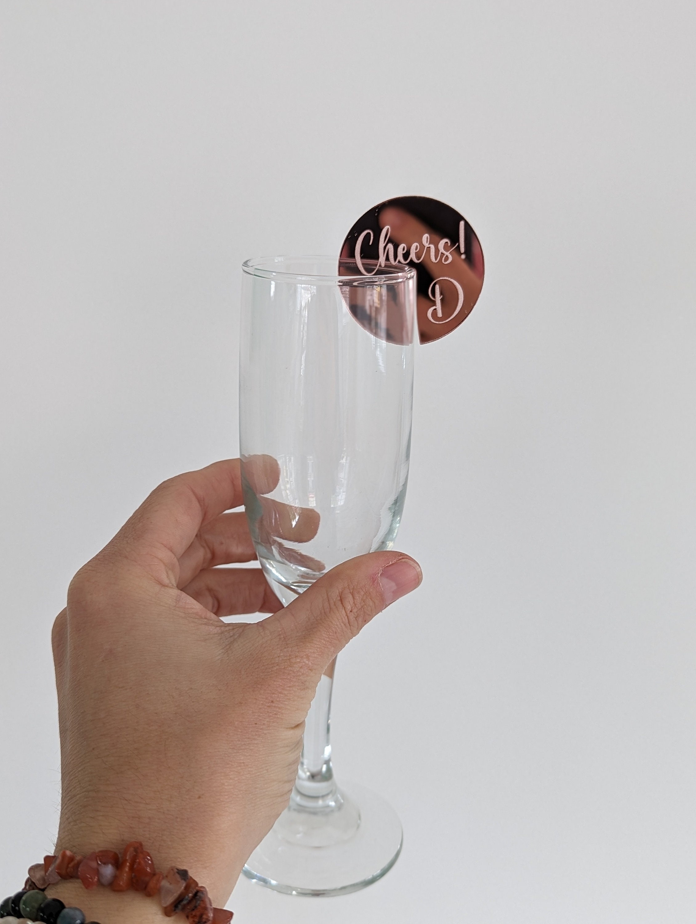 Circle Personalized Drink Tags Wedding Drink Tags Customizable Drink ...