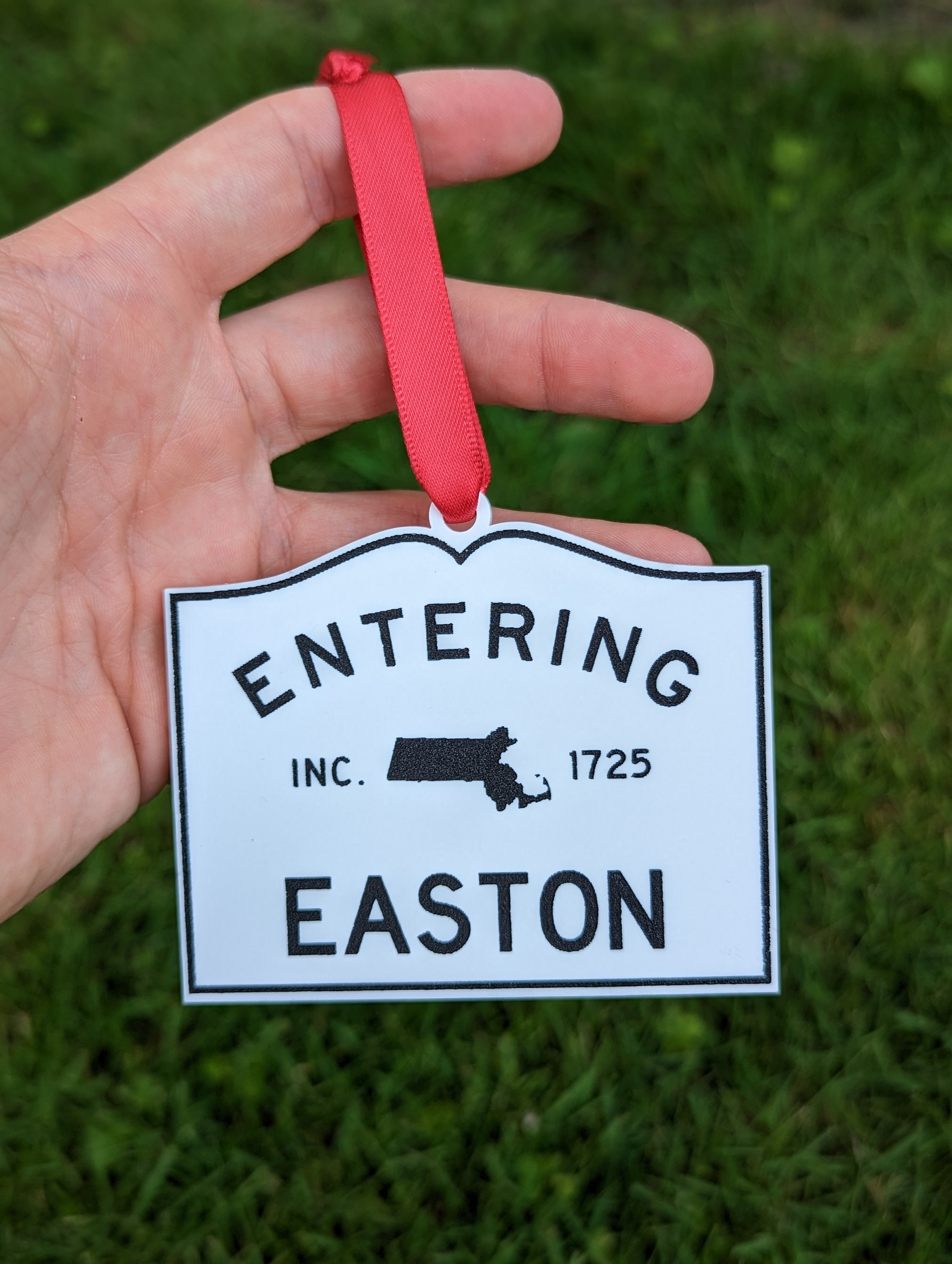 Entering Massachusetts New England Hometown Ornaments Custom City/town ...