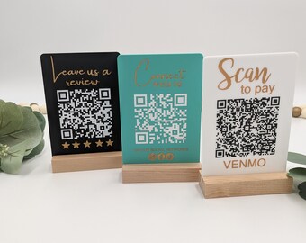 Acrylic QR Code Sign - Etsy