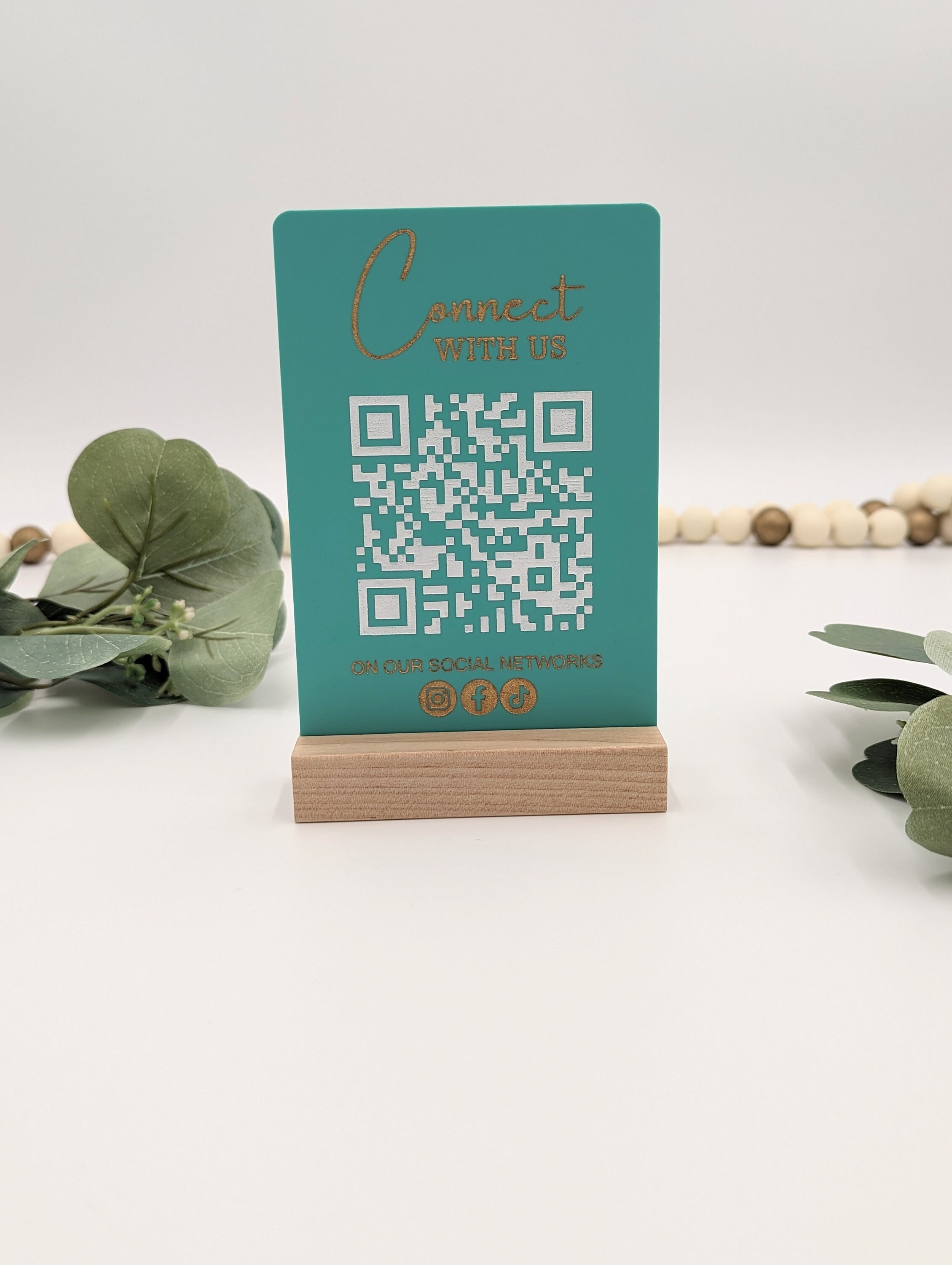 Mini QR Display Sign Social Media Sign Facebook instagram - Etsy