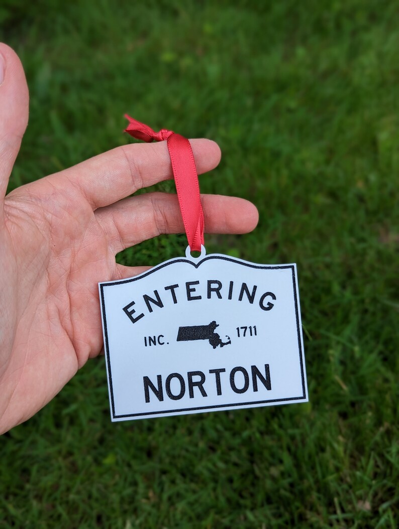 Entering Massachusetts New England Hometown Ornaments Custom City/town ...